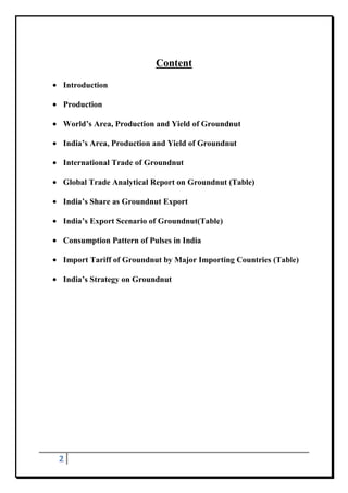 Focus Report on Ground Nuts | DOCX | Agriculture | Industries
