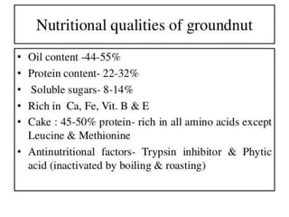 Introduction of Ground nut and their uses | PPTX