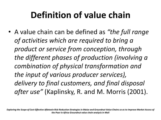 Groundnut value chain analysis in mali | PDF | Agriculture | Industries