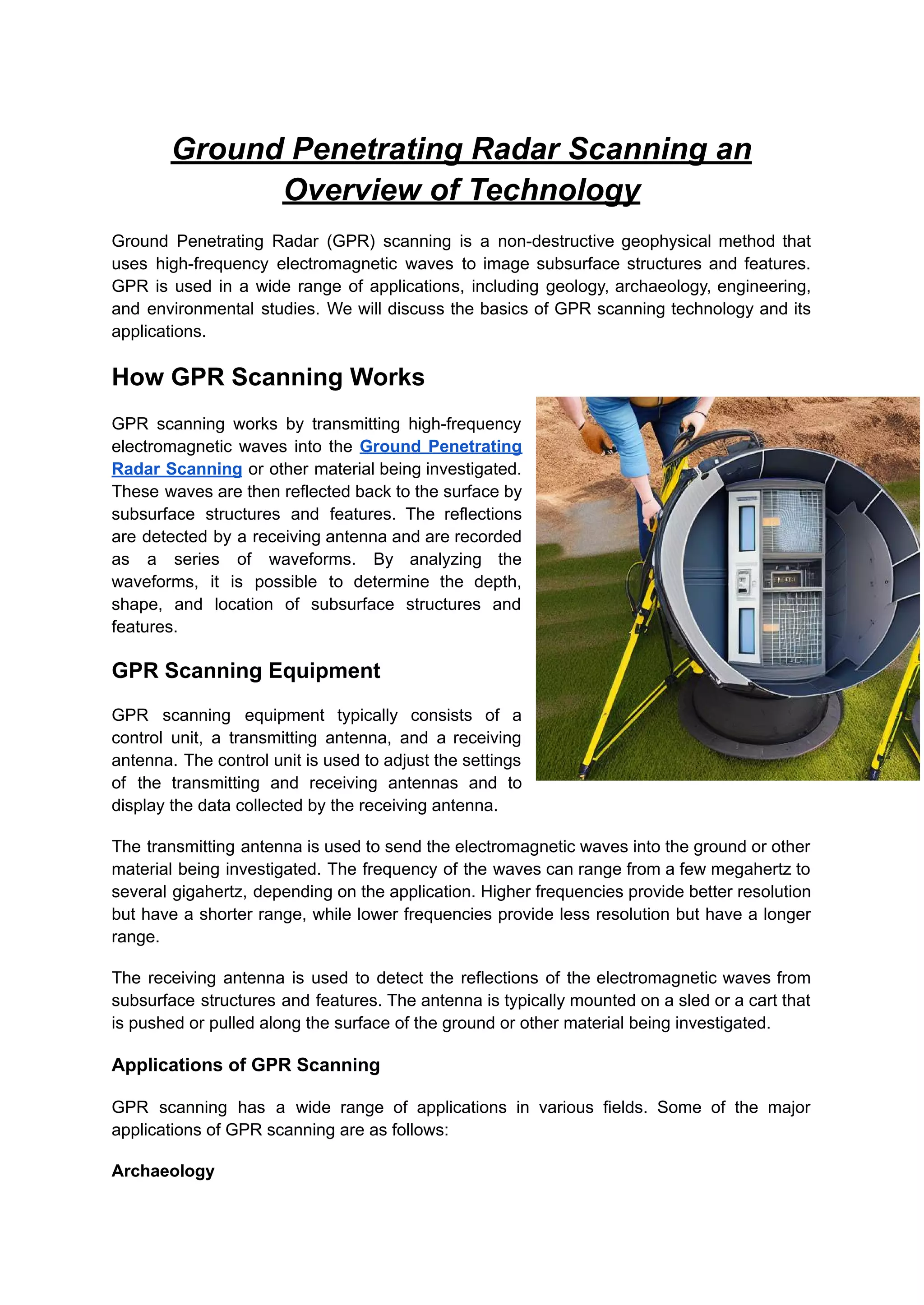 Ground Penetrating Radar Scanning an Overview of Technology.pdf