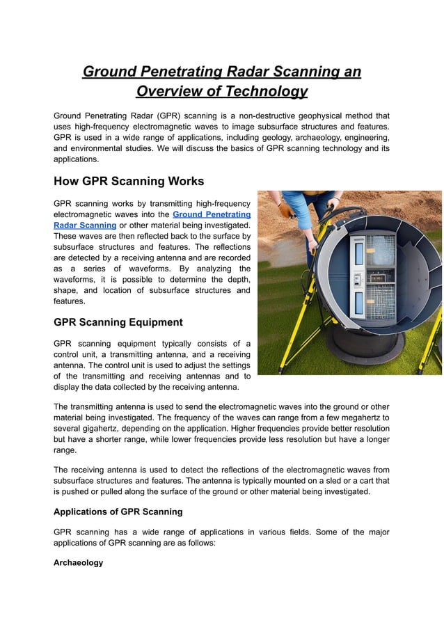 Ground Penetrating Radar Scanning an Overview of Technology.pdf