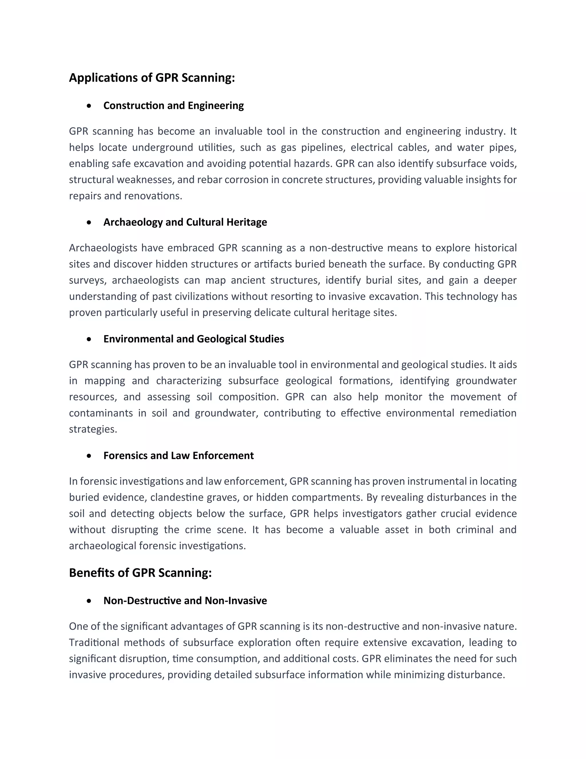 Ground Penetrating Radar Scanning Revolutionizing Subsurface