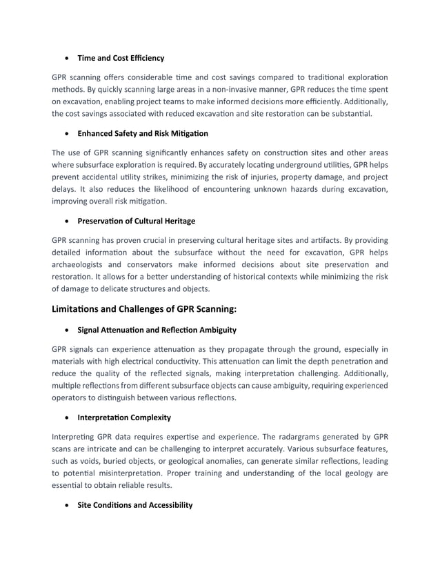 Ground Penetrating Radar Scanning Revolutionizing Subsurface ...
