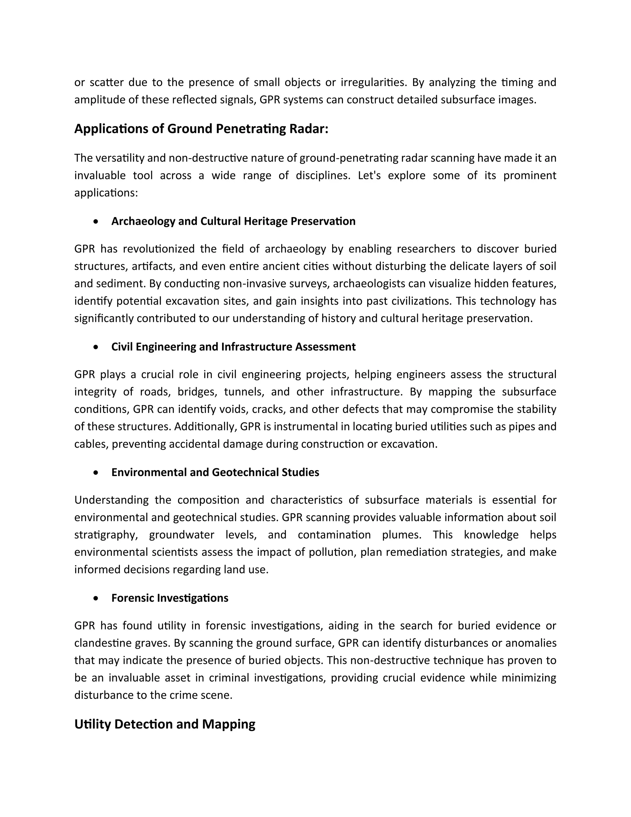 Ground Penetrating Radar Scanning Revolutionizing Subsurface Exploration Pdf