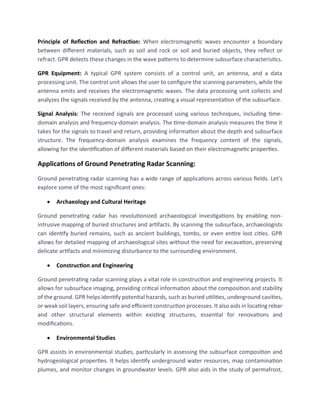 Ground Penetrating Radar Scanning Unveiling the Hidden Depths | PDF