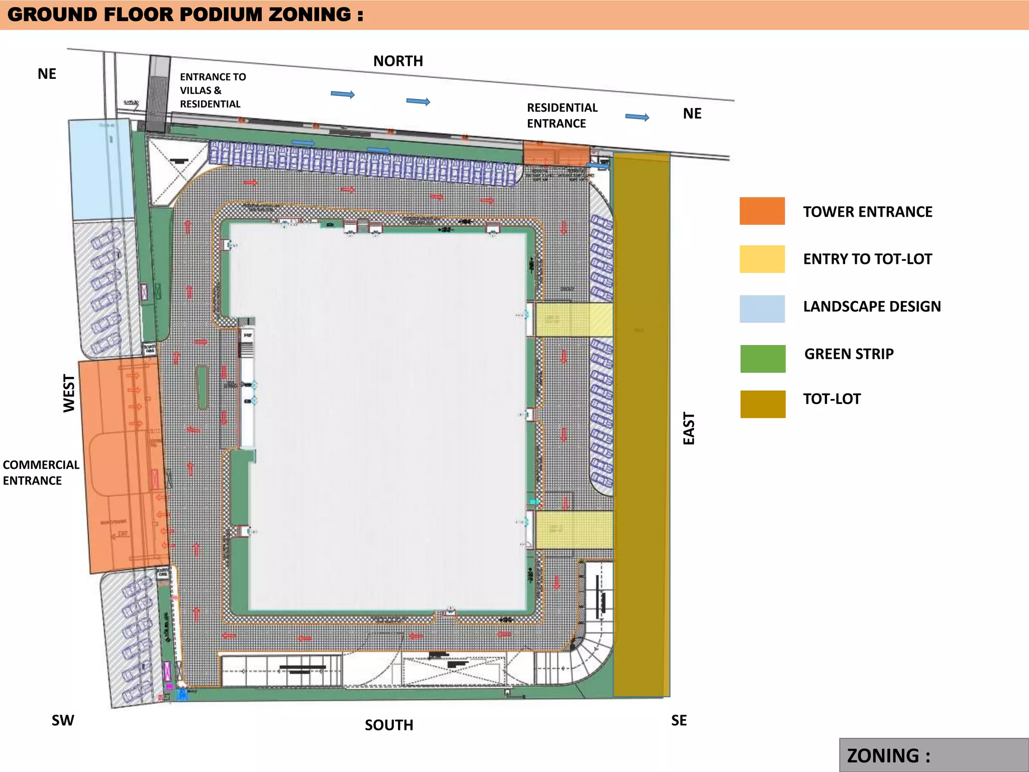 Ground podium landscape concept | PPTX