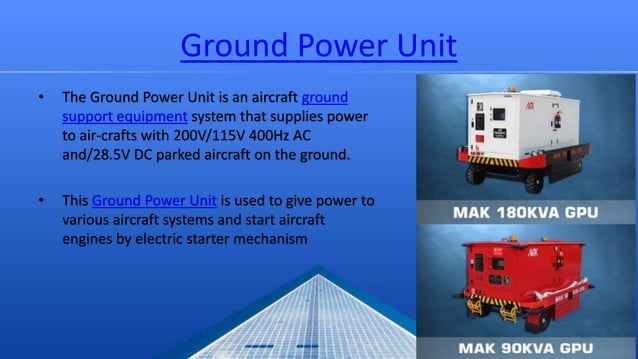 Ground power unit | PPTX | Aviation Industry | Industries