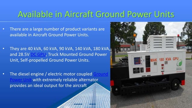 Ground power unit | PPTX | Aviation Industry | Industries