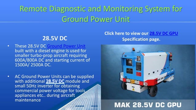 Ground power unit | PPTX | Aviation Industry | Industries
