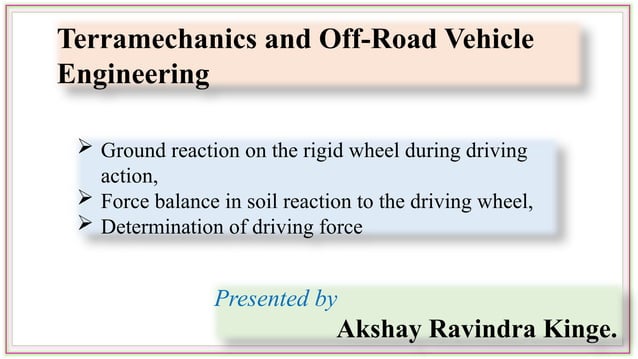Ground reaction on the rigid wheel..pptx