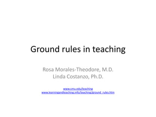 Ground rulesfinal | PPTX
