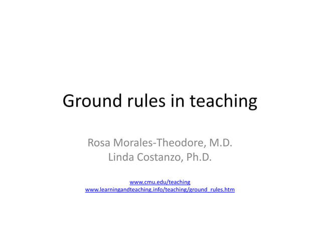 Ground rulesfinal | PPTX