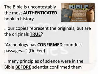 Ground Rules part 3 (The Trustworthiness of the Bible) | PPT
