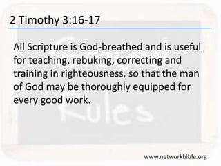 Ground Rules part 3 (The Trustworthiness of the Bible) | PPT