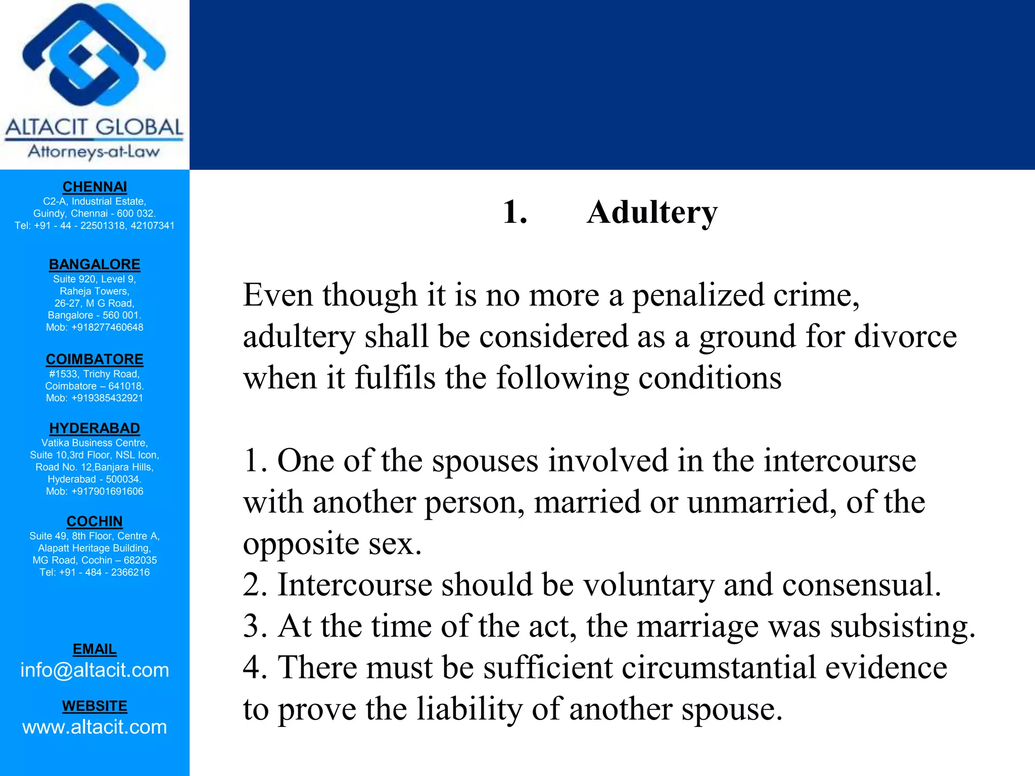 Grounds for divorce in India | PPTX