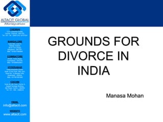 Grounds for divorce in India | PPTX