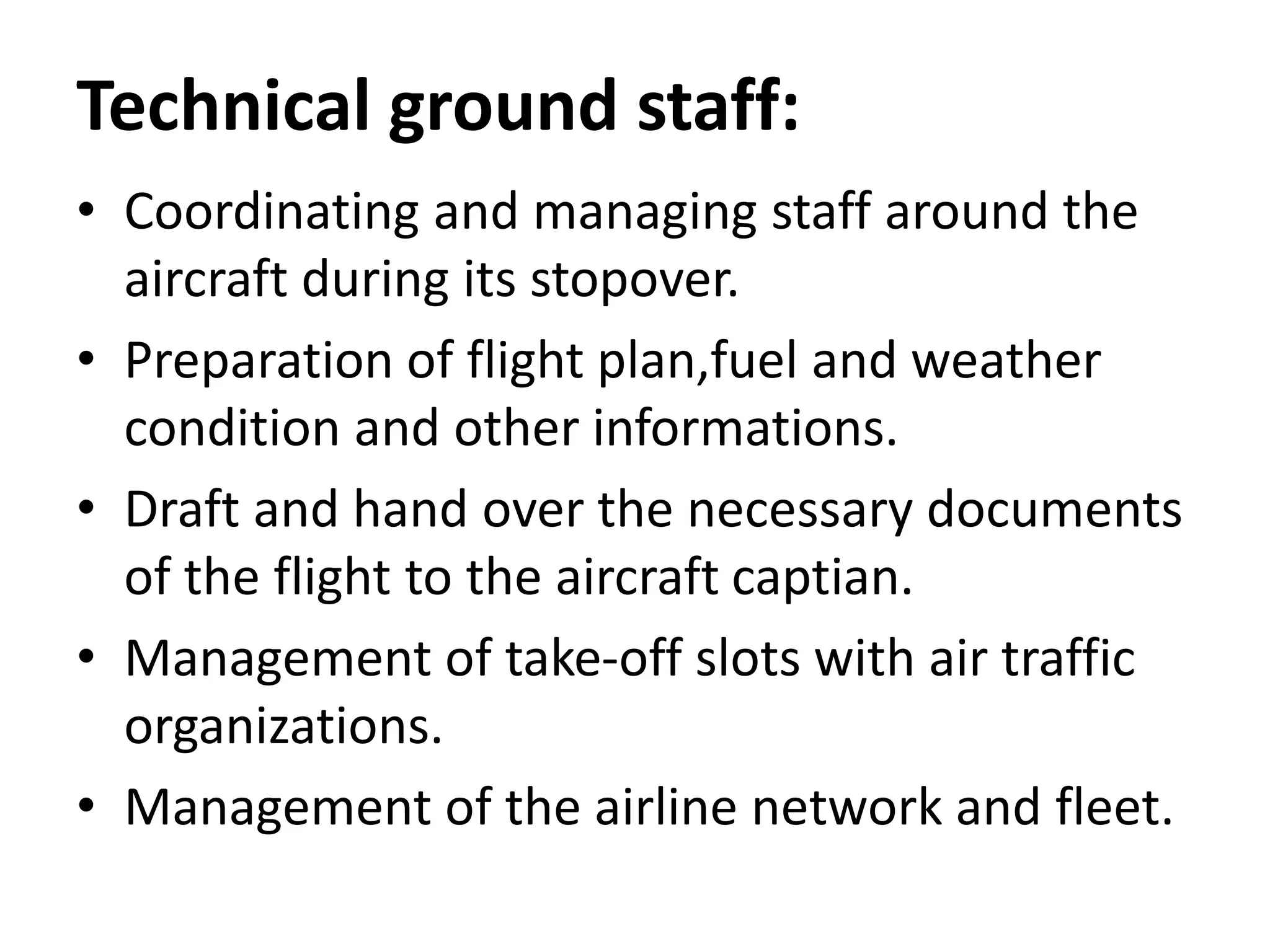 Roles and Responsibilities of Ground staff By Aasif Sheriff | PPTX