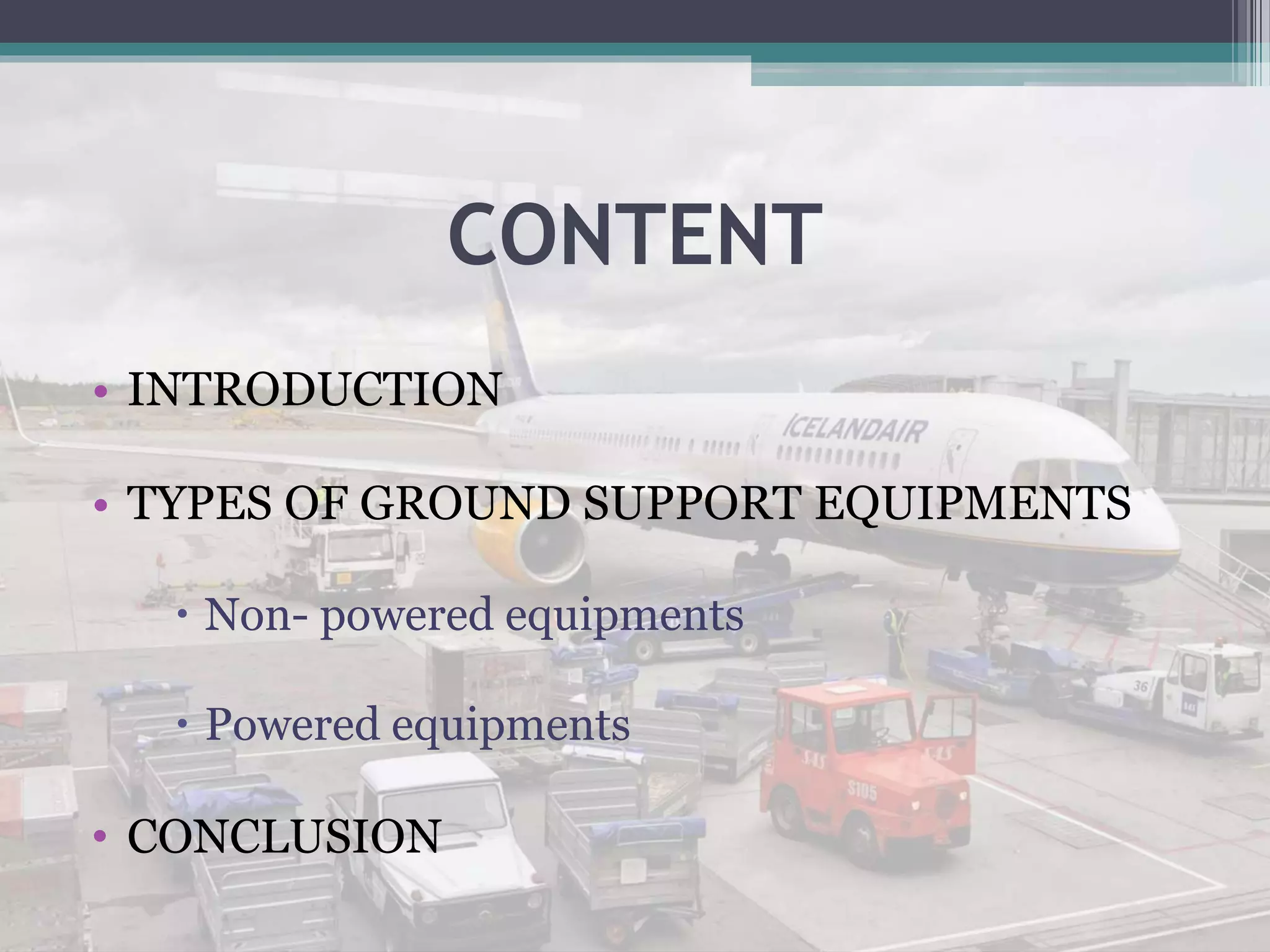 Ground support equipments | PPTX