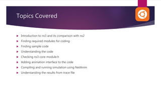 Ground to ns3 - Basic wireless topology implementation | PPT
