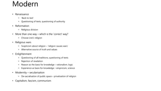 Finding the ground for values in a post modern world | PPT