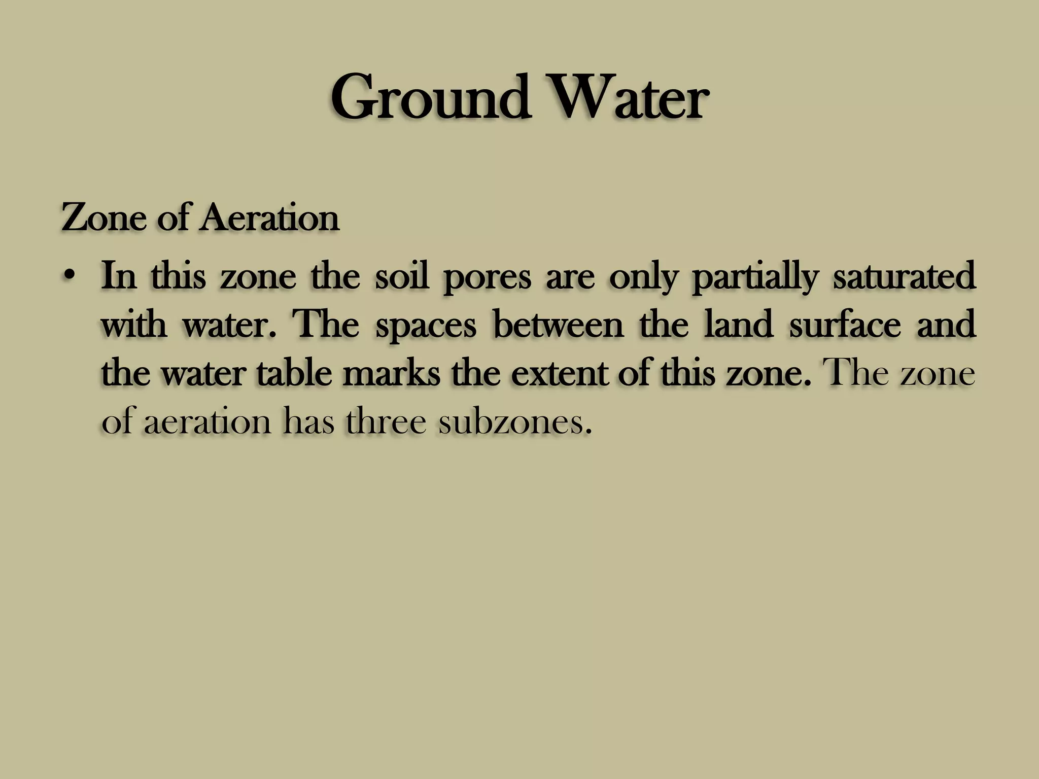 Ground Water (Unit-V) | PPTX