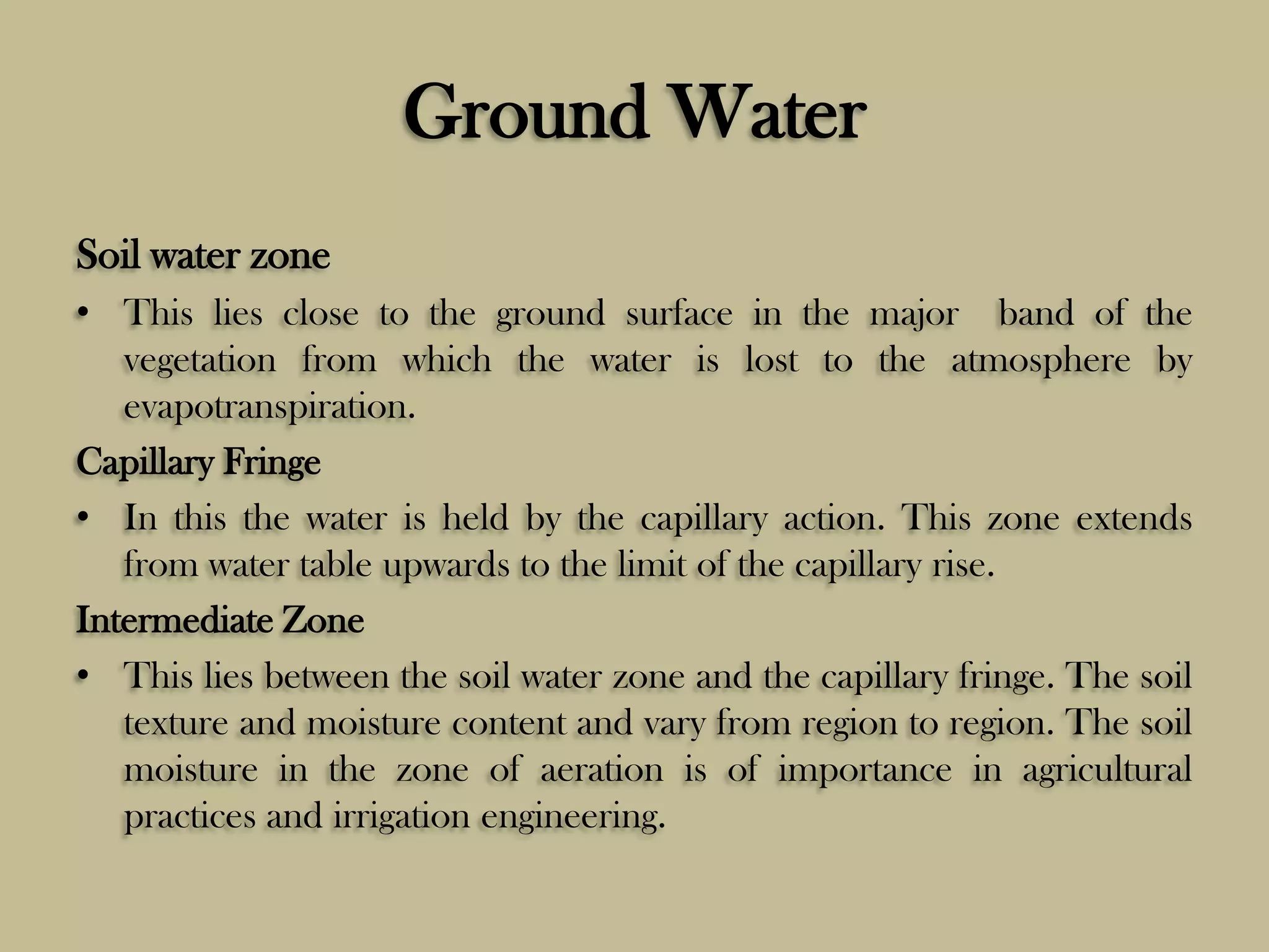 Ground Water (Unit-V) | PPTX