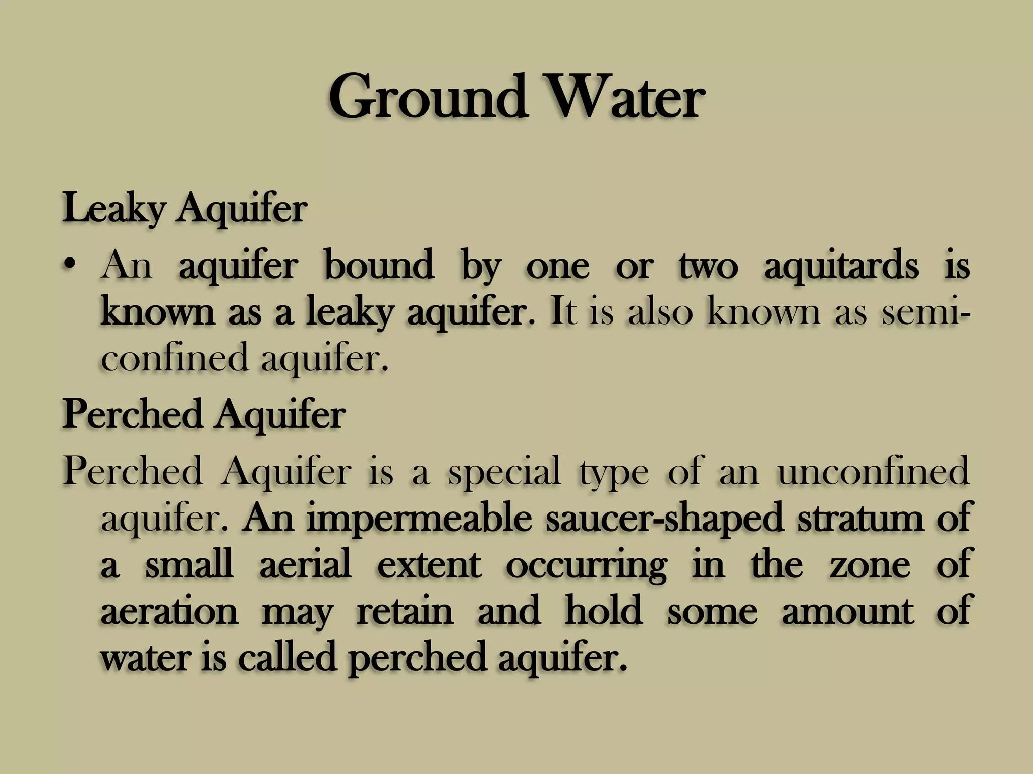 Ground Water (Unit-V) | PPTX