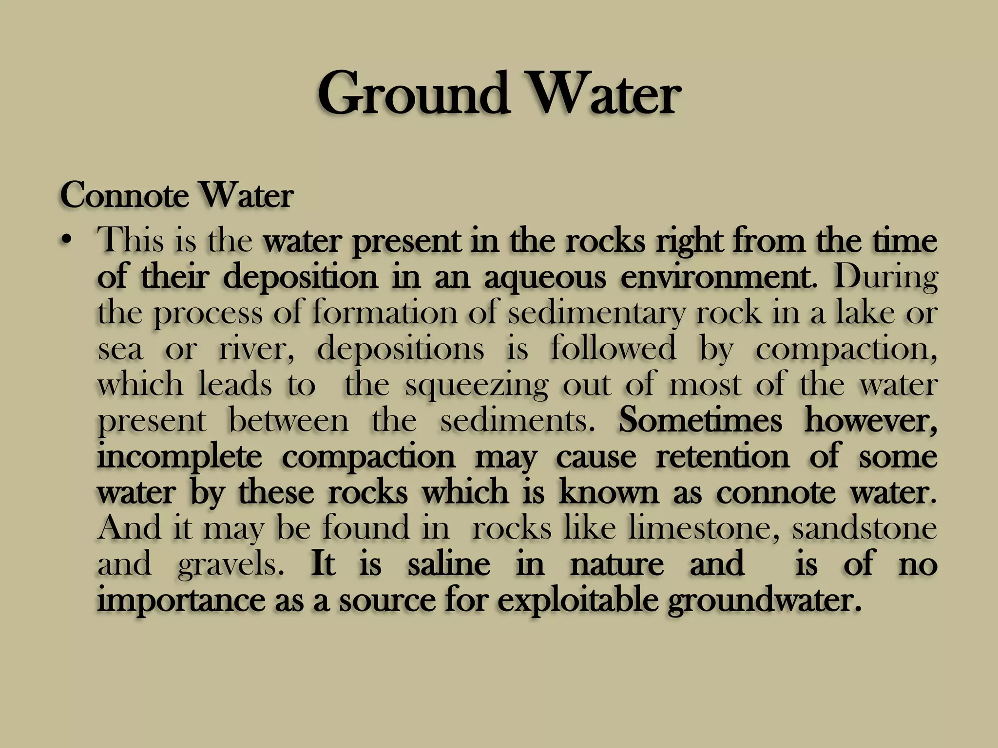 Ground Water (Unit-V) | PPTX