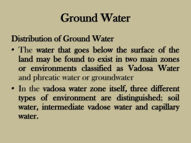 Ground Water (Unit-V) | PPTX