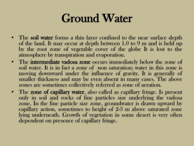 Ground Water (Unit-V) | PPTX