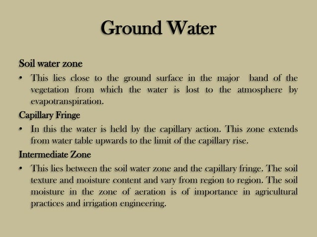 Ground Water (Unit-V) | PPTX