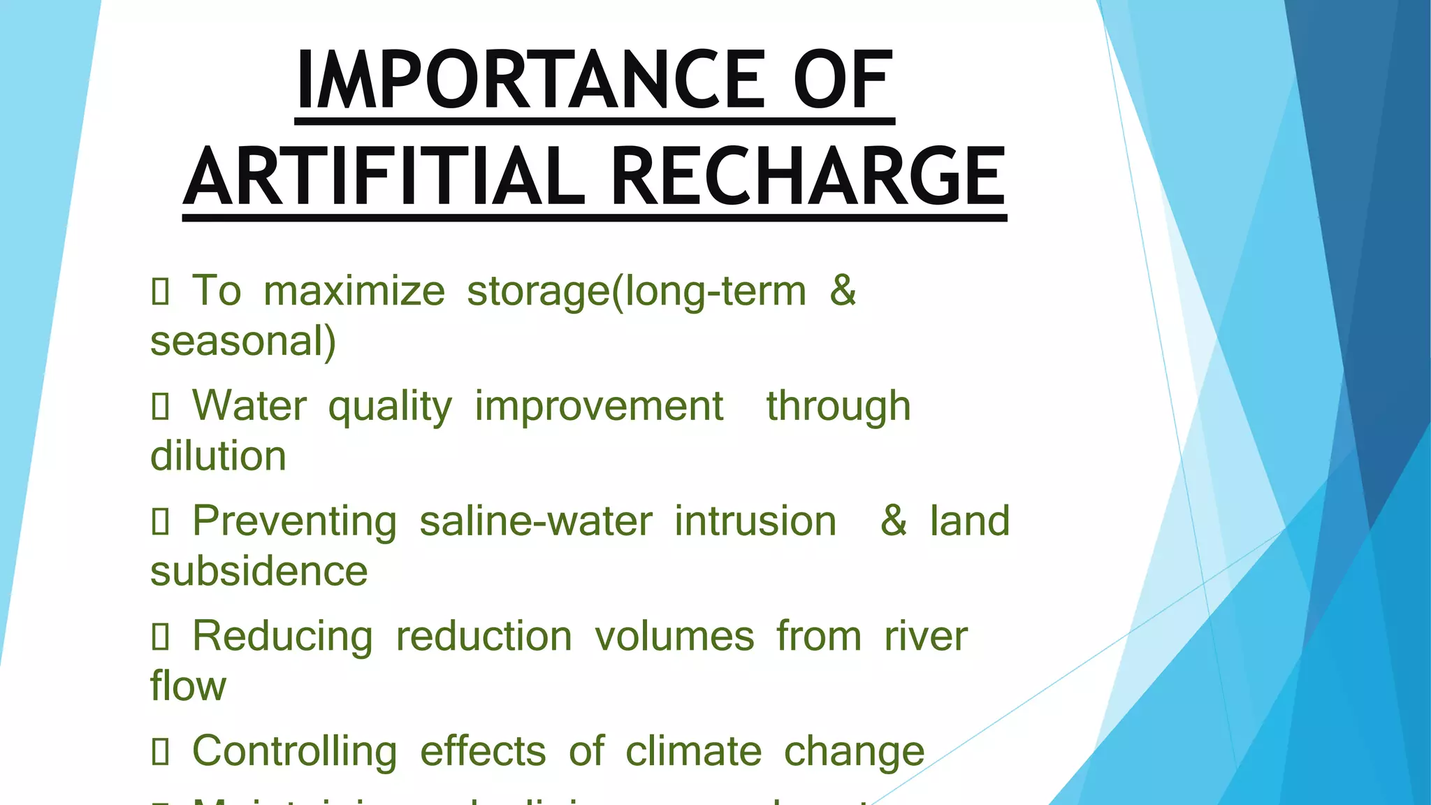 GROUND WATER IMPROVEMENT TECHNIQUES | PPTX