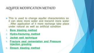 GROUND WATER IMPROVEMENT TECHNIQUES | PPTX