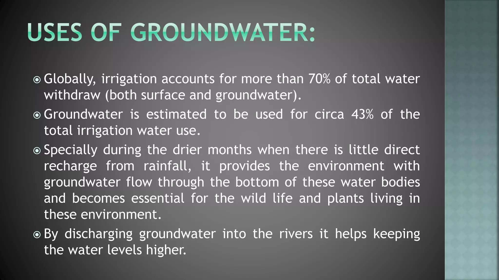 Ground water| Facts of Ground water | PPTX