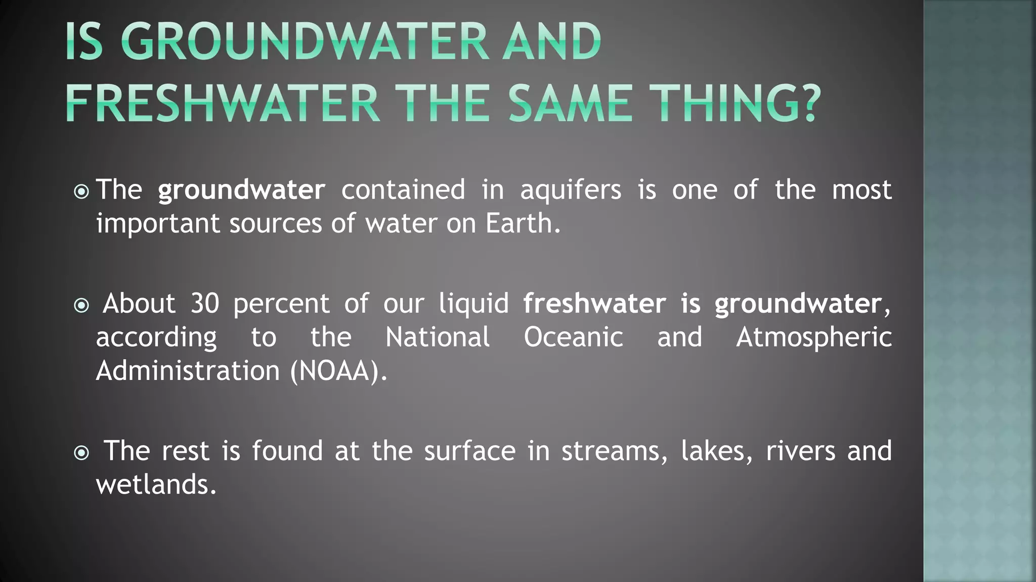 Ground water| Facts of Ground water | PPTX