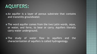 Ground water| Facts of Ground water | PPTX