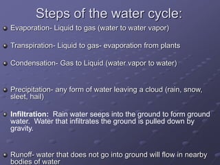 Groundwater and infiltration | PPT | Chemistry | Science