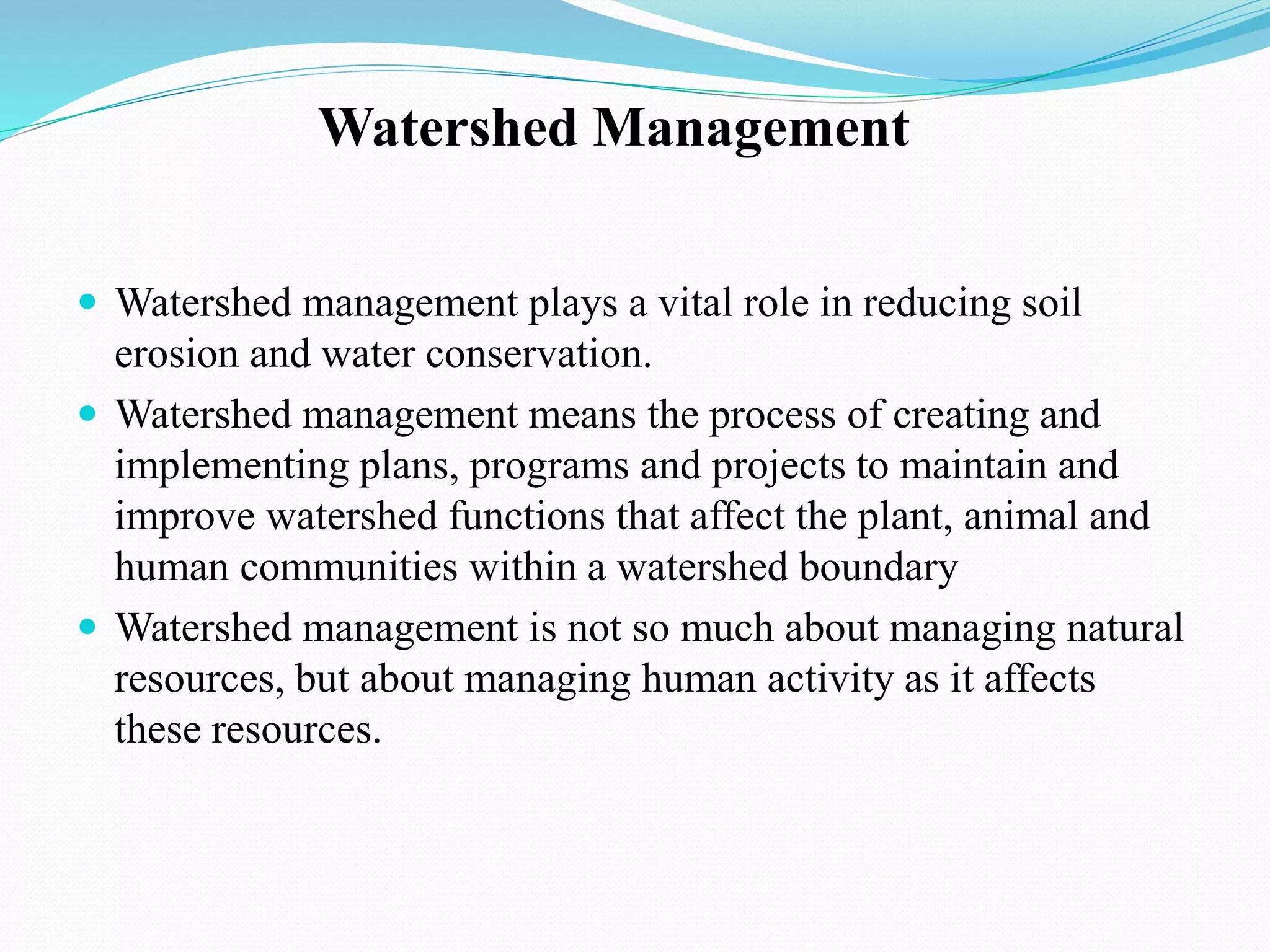 Groundwater and watershed management | PPTX