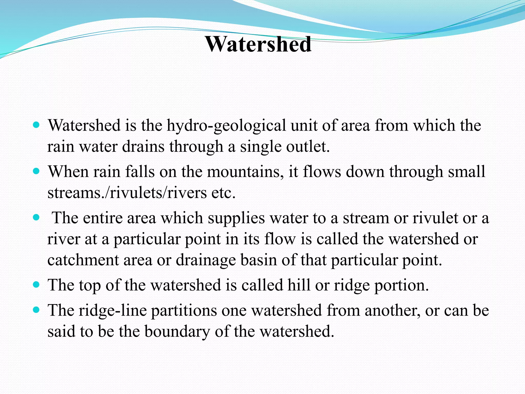 Groundwater and watershed management | PPTX