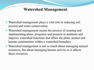 Groundwater and watershed management | PPTX