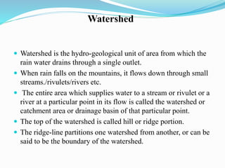 Groundwater and watershed management | PPTX