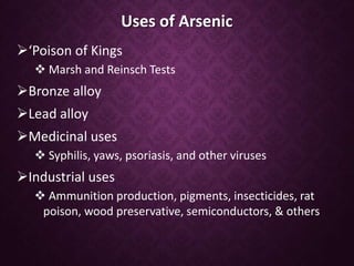 Uses Of Arsenic