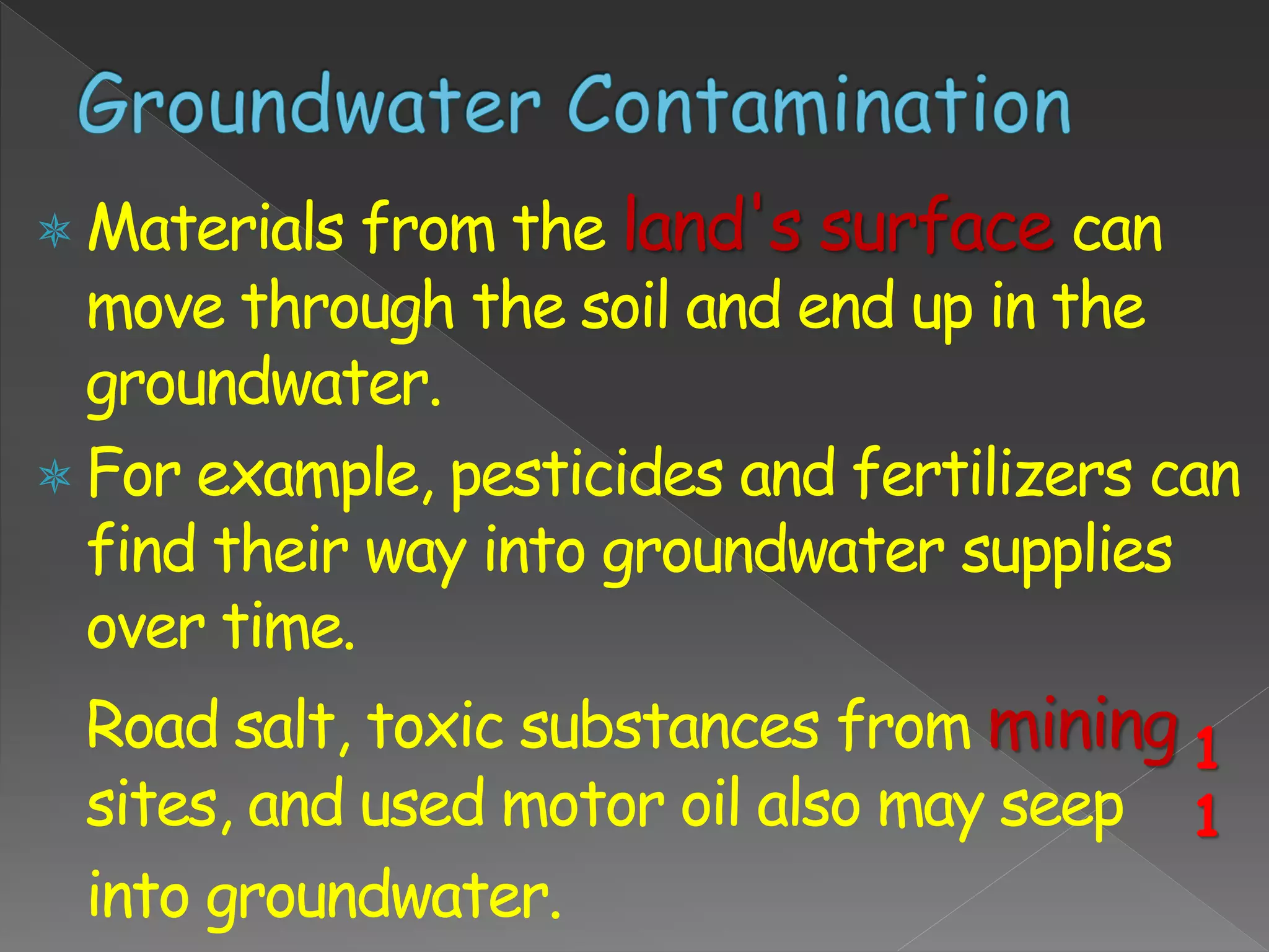 Groundwater contamination | PPTX
