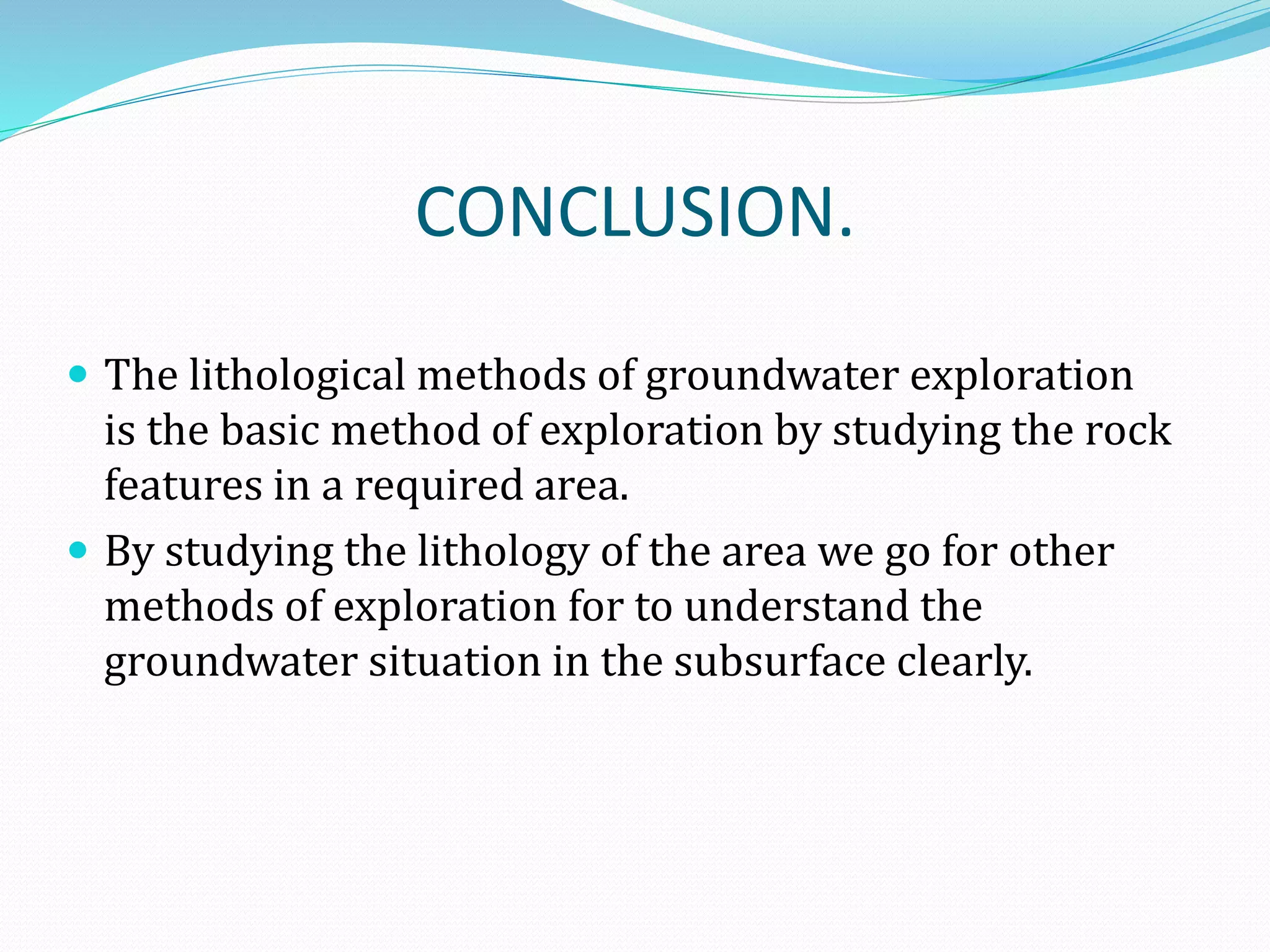 Ground water exploration | PPTX