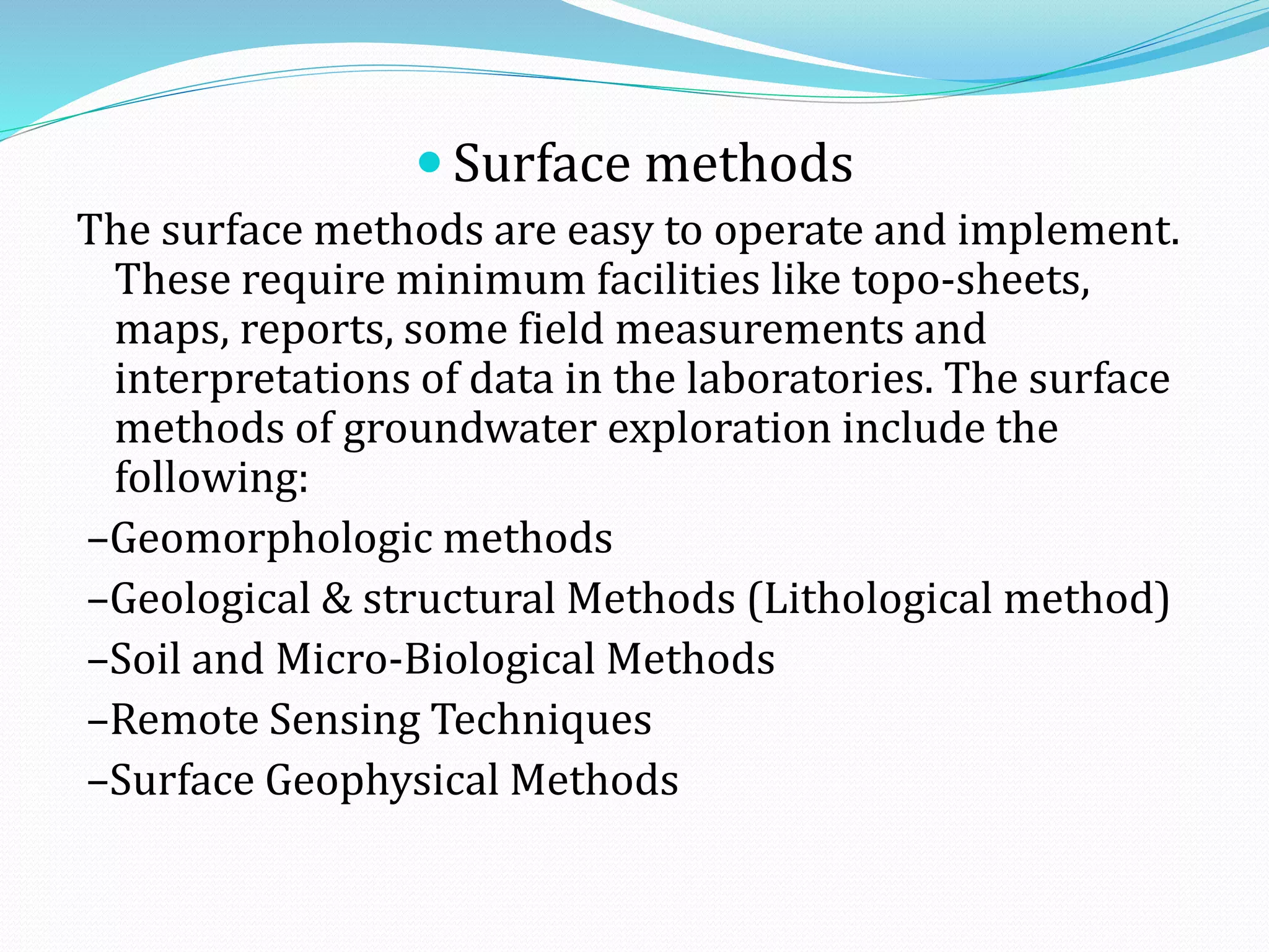 Ground water exploration | PPTX