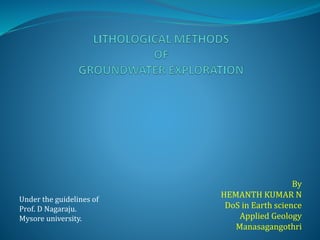 Ground water exploration | PPTX