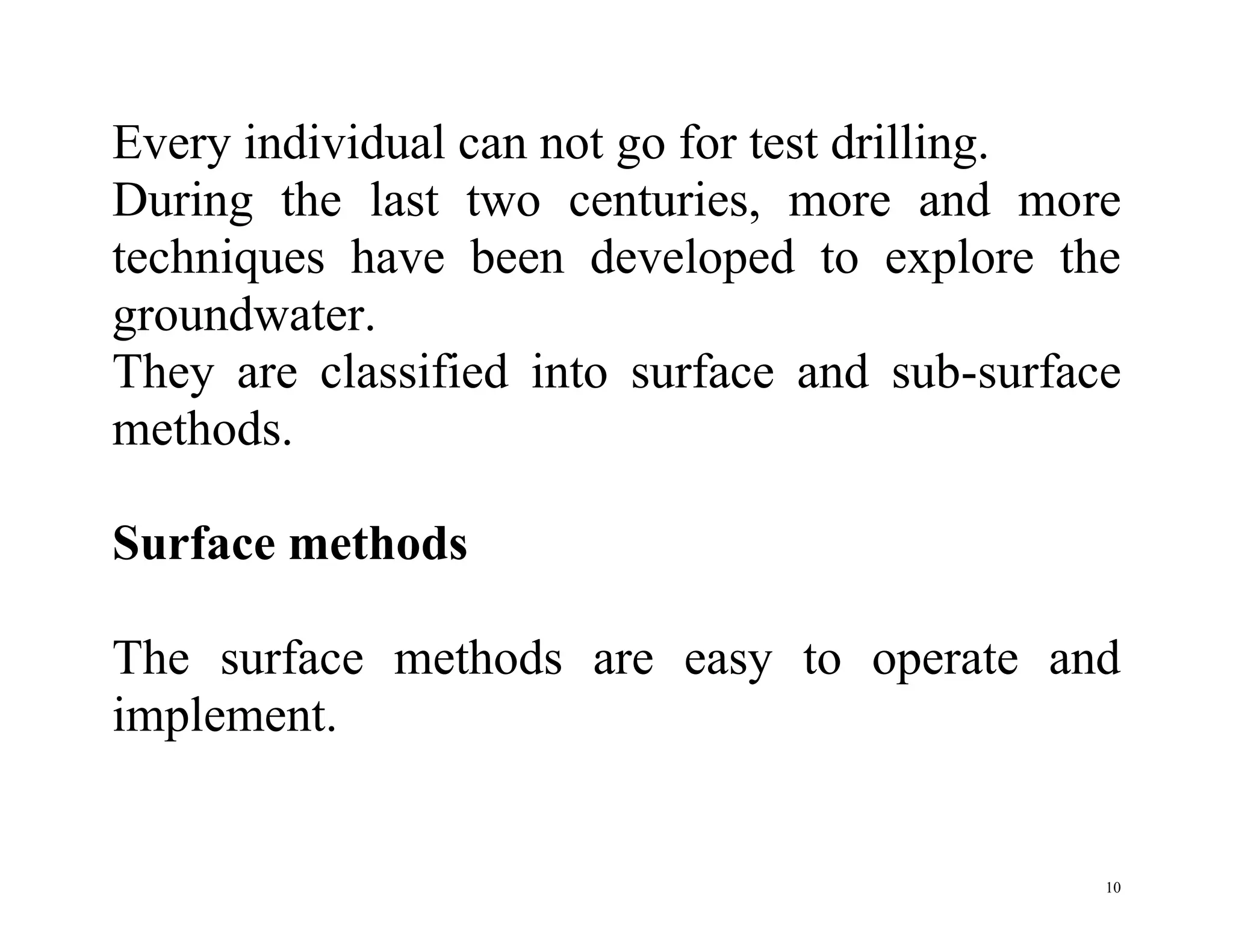 Groundwater exploration methods | PDF