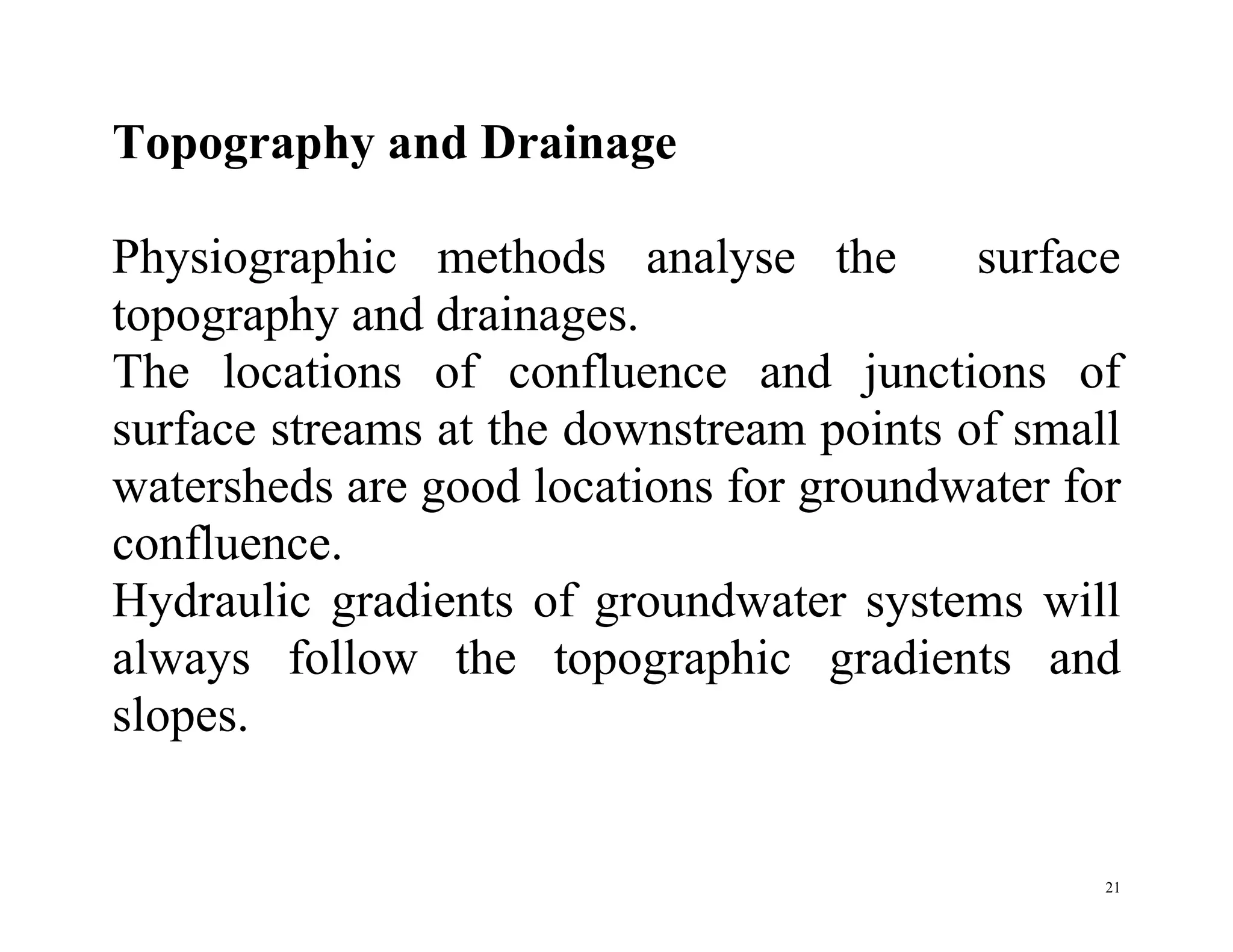 Groundwater exploration methods | PDF