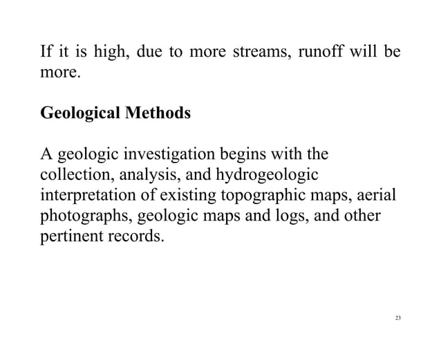 Groundwater exploration methods | PDF