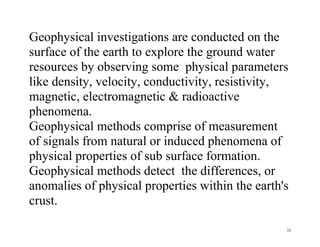 Groundwater exploration methods | PDF